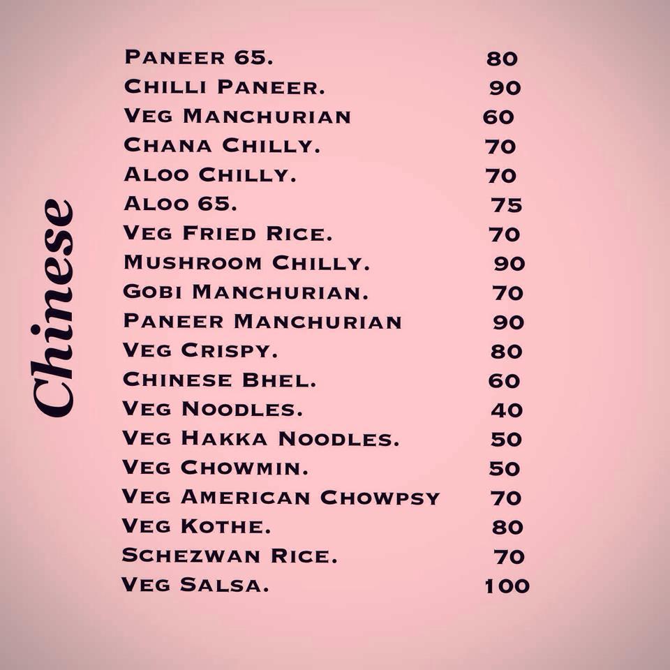 Menu at Indore Food Delivery, Indore, C-10