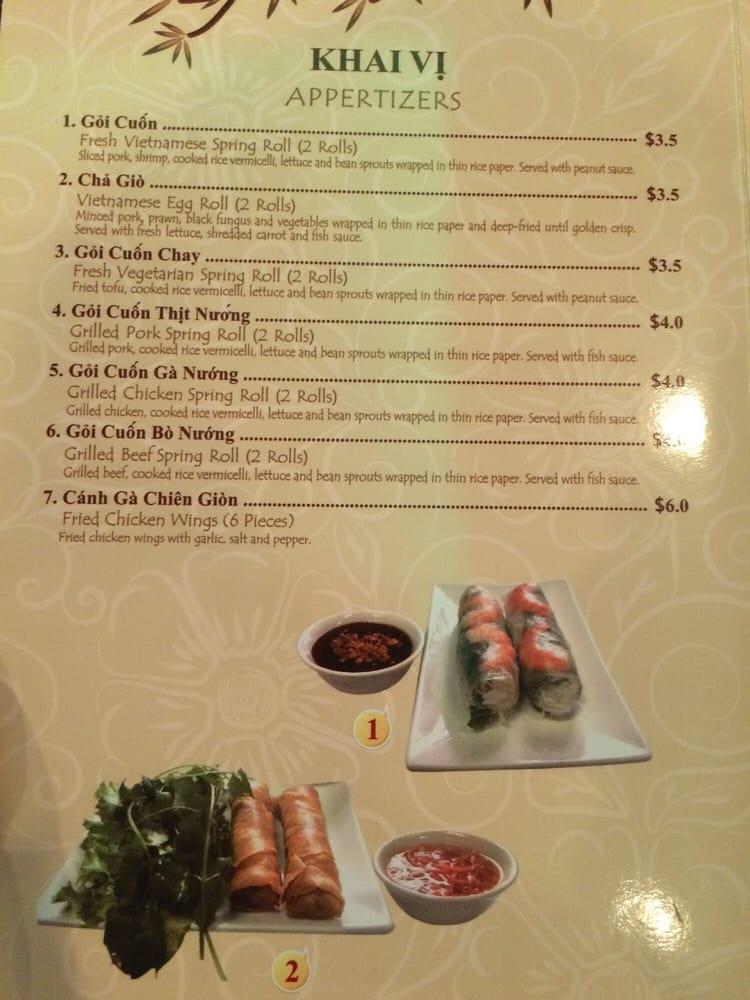 Menu at Pho Oh Yeah restaurant, Houston