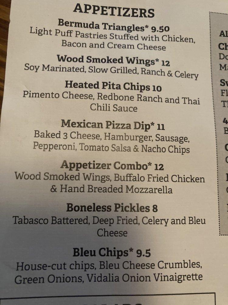 Menu at Red Bone Alley pub & bar, Florence, W Palmetto St
