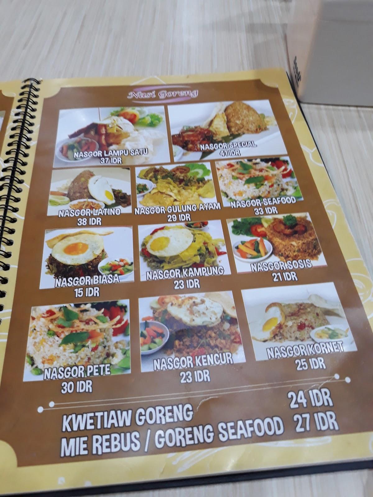 Menu at Restoran Lampu Satu cafe, Subang