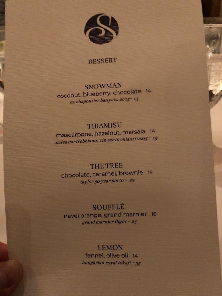Menu at Splendido At The Chateau restaurant, Avon