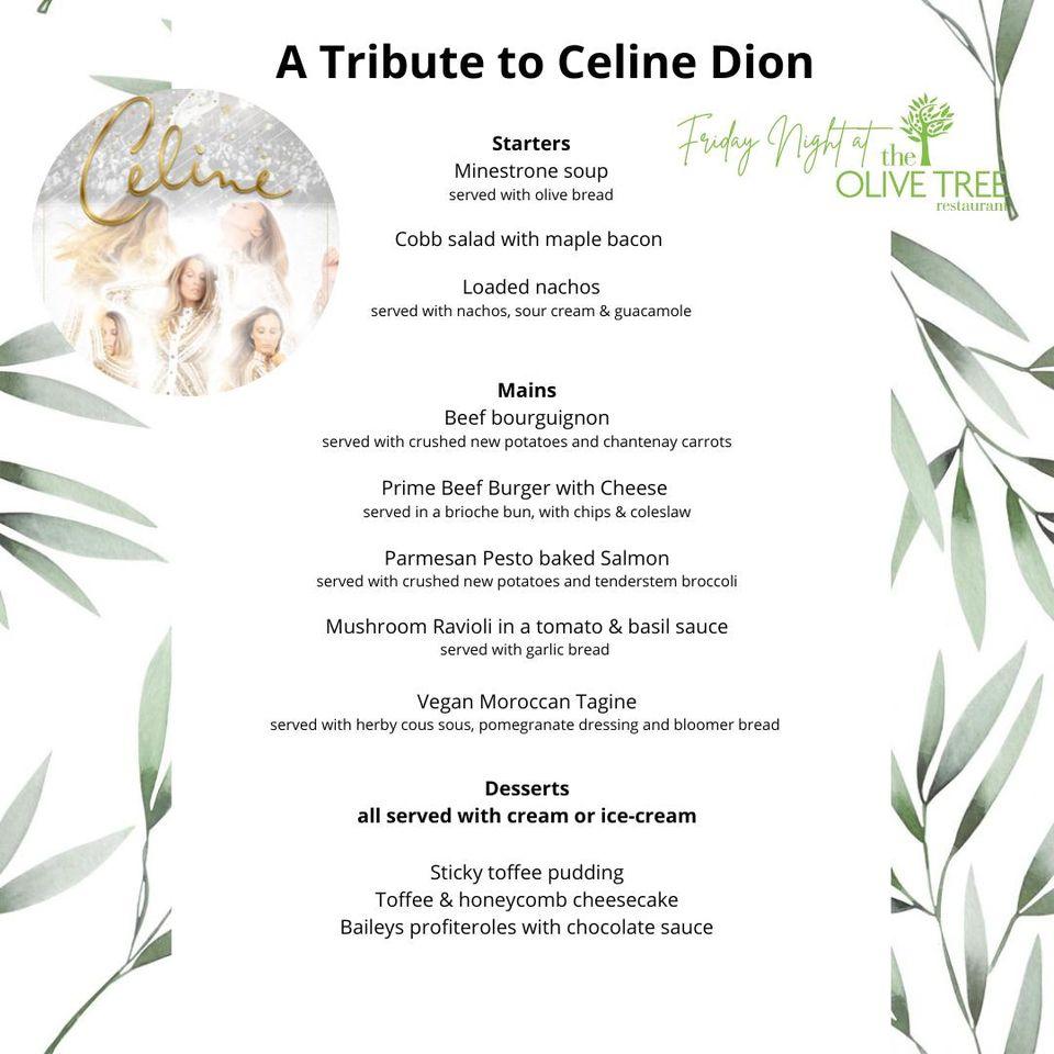 Menu at The Olive Tree restaurant, Pyle
