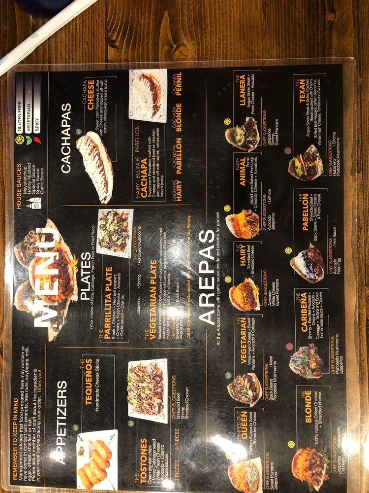 Menu at Arepitas (Round Rock) restaurant, Round Rock