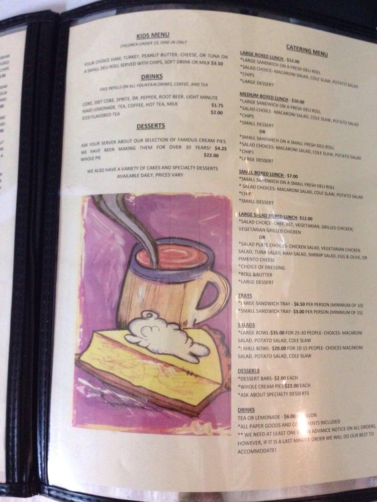 Menu at Christian & Jakes Bistro cafe, Calhoun