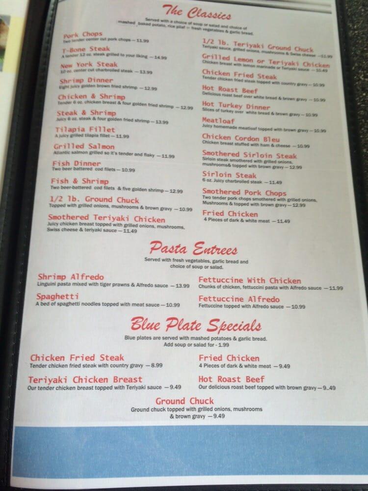 Menu at Chubby's Diner restaurant, Fresno, E Gettysburg Ave