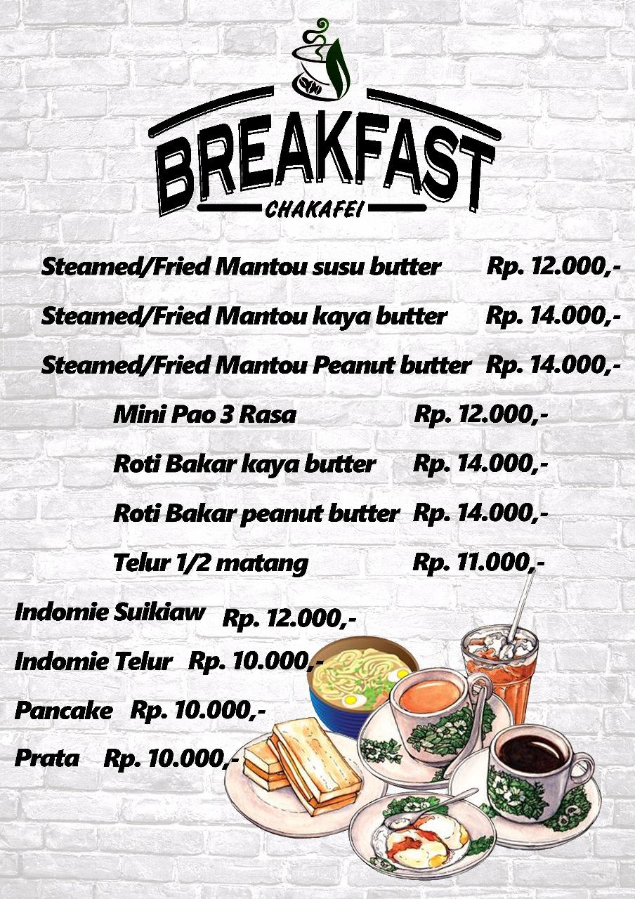 Carta de Chakafei fresh drink, Bandung