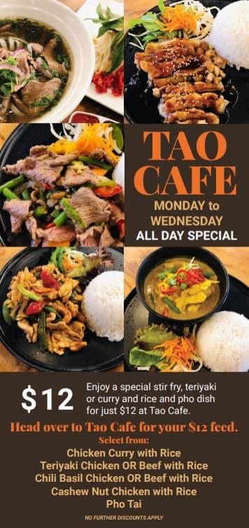 Menu at Tao Cafe Joondalup, Joondalup