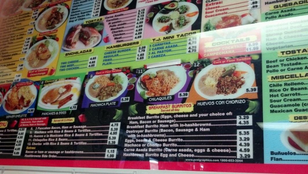 Menu at Estrada's Mexican Food restaurant, Santee, Magnolia Ave #107