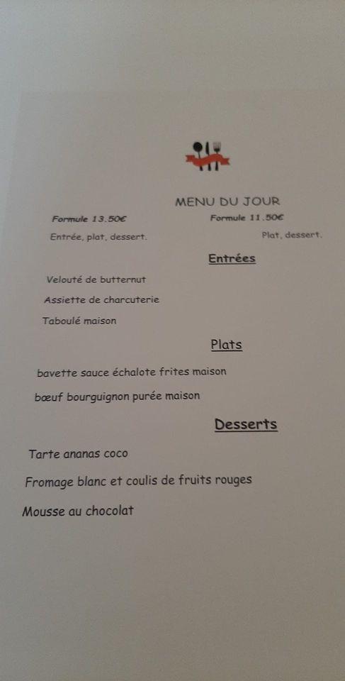 Menu au L escapade restaurant, Saint-Germer-de-Fly