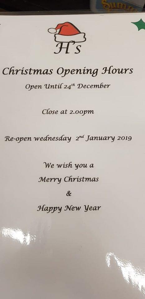 Menu at H Diner & Takeaway restaurant, Bury