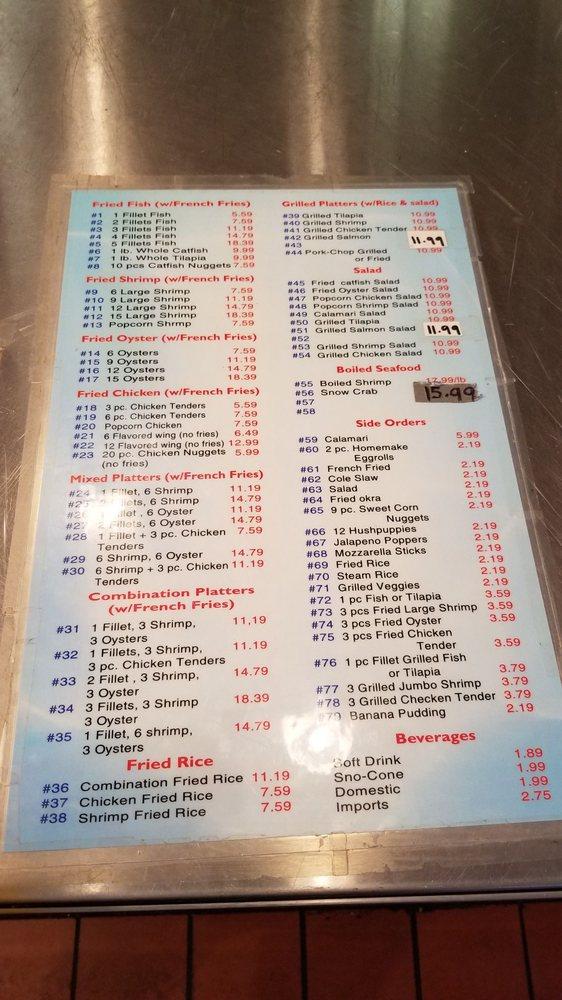 Menu at Dan’s Seafood & Chicken restaurant, Fort Worth, Altamesa Blvd