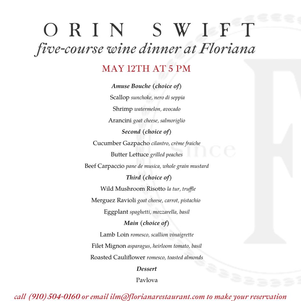 Menu at Floriana Wilmington pub & bar, Wilmington