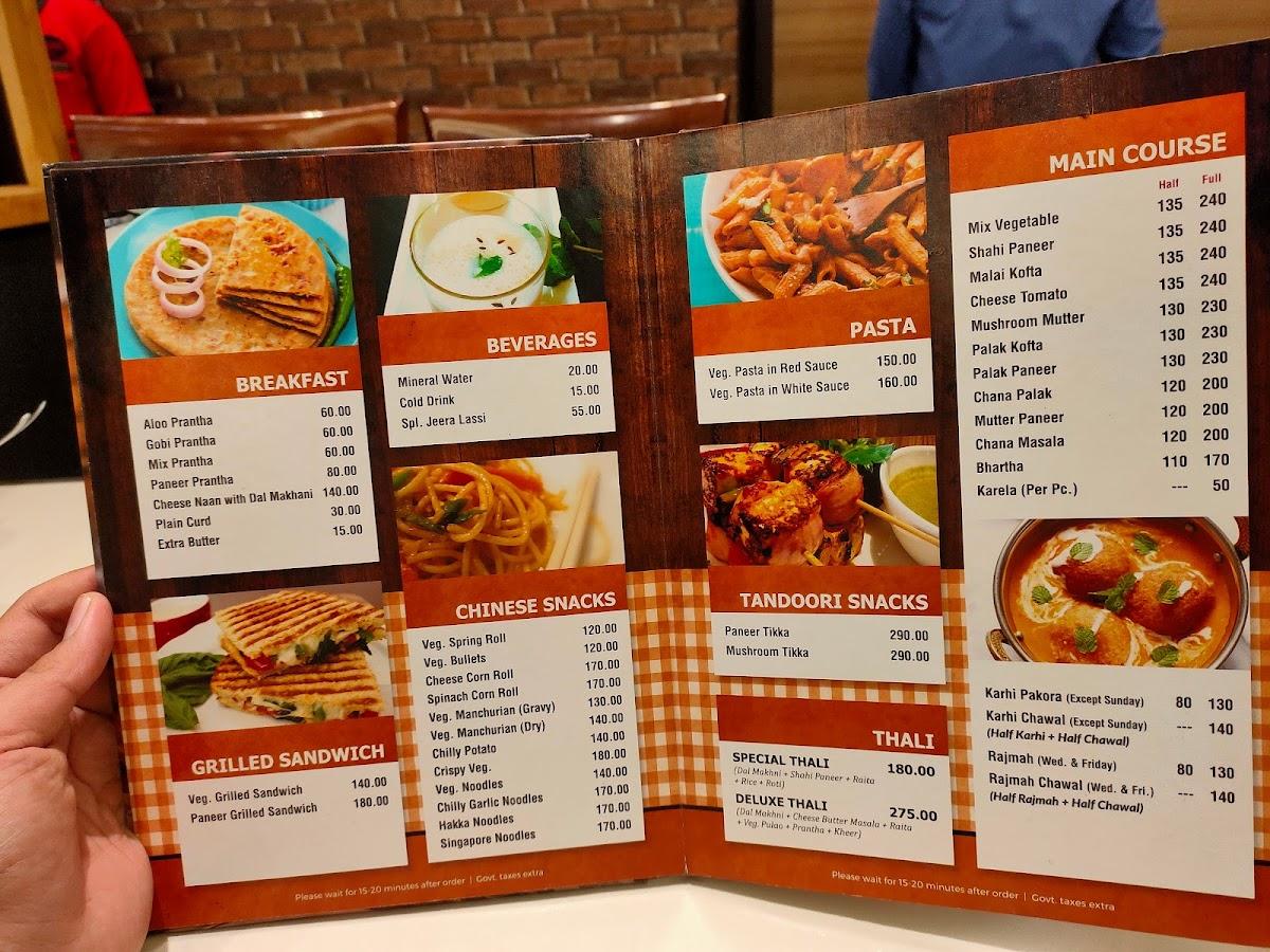 Menu at Rishi vegetarian Dhaba N.K, Ludhiana, Gill Rd