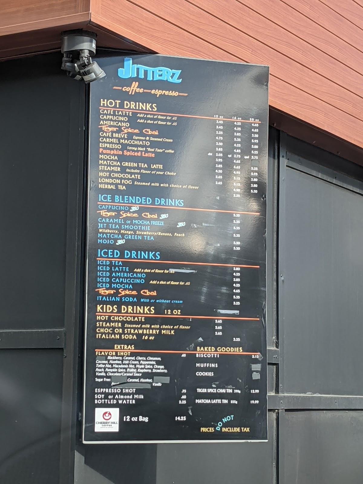 Menu at Jitterz Coffee & Espresso cafe, Grand Forks