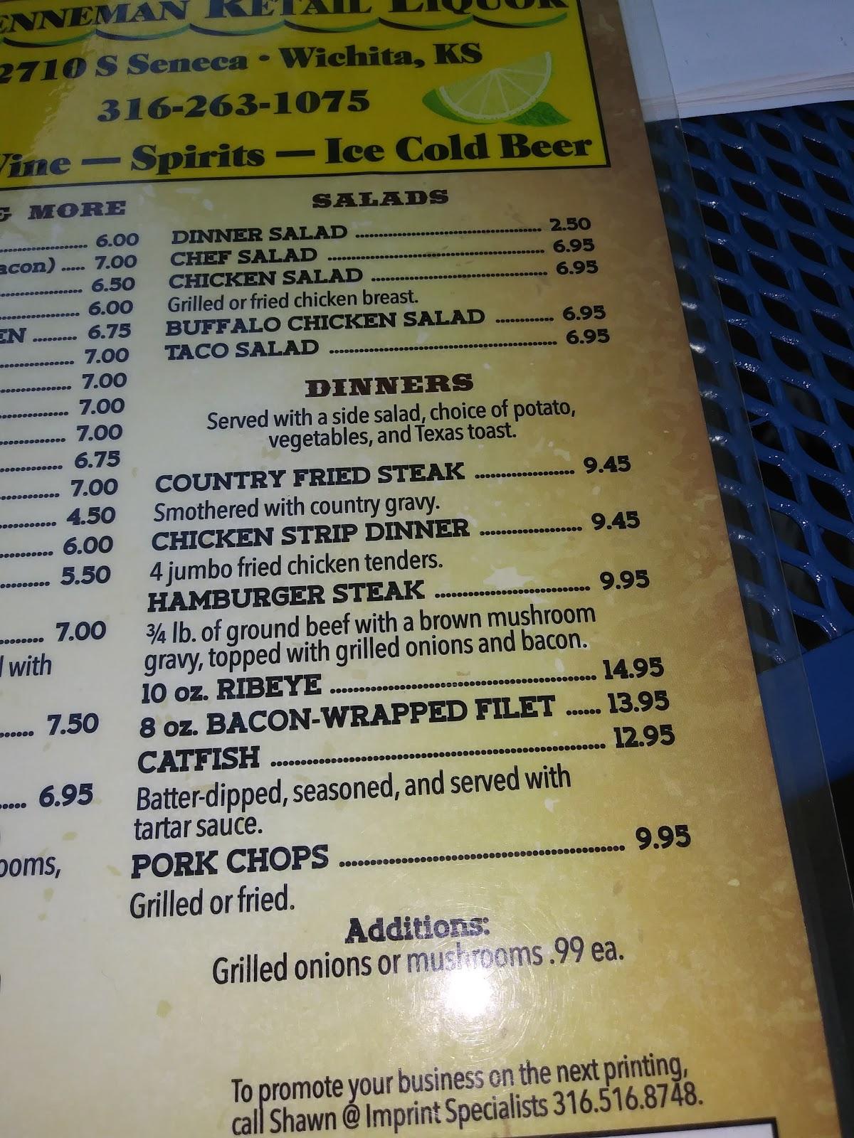 Menu at Dusti's Place pub & bar, Wichita