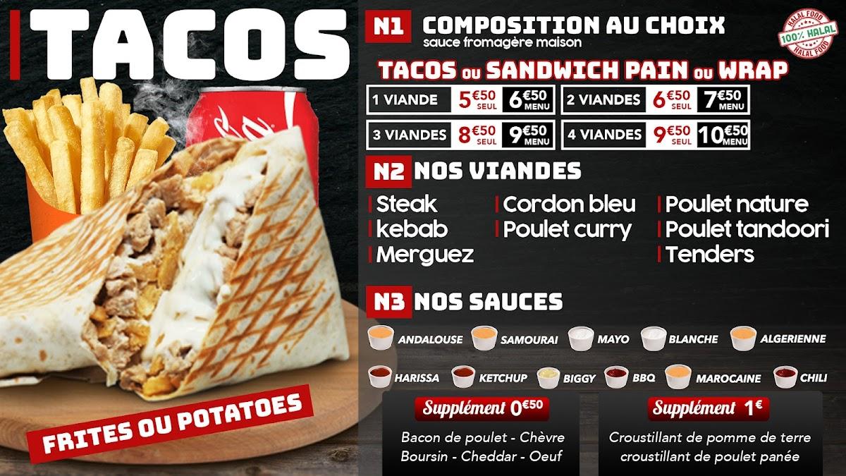 Menu at Factory Food, Quimper