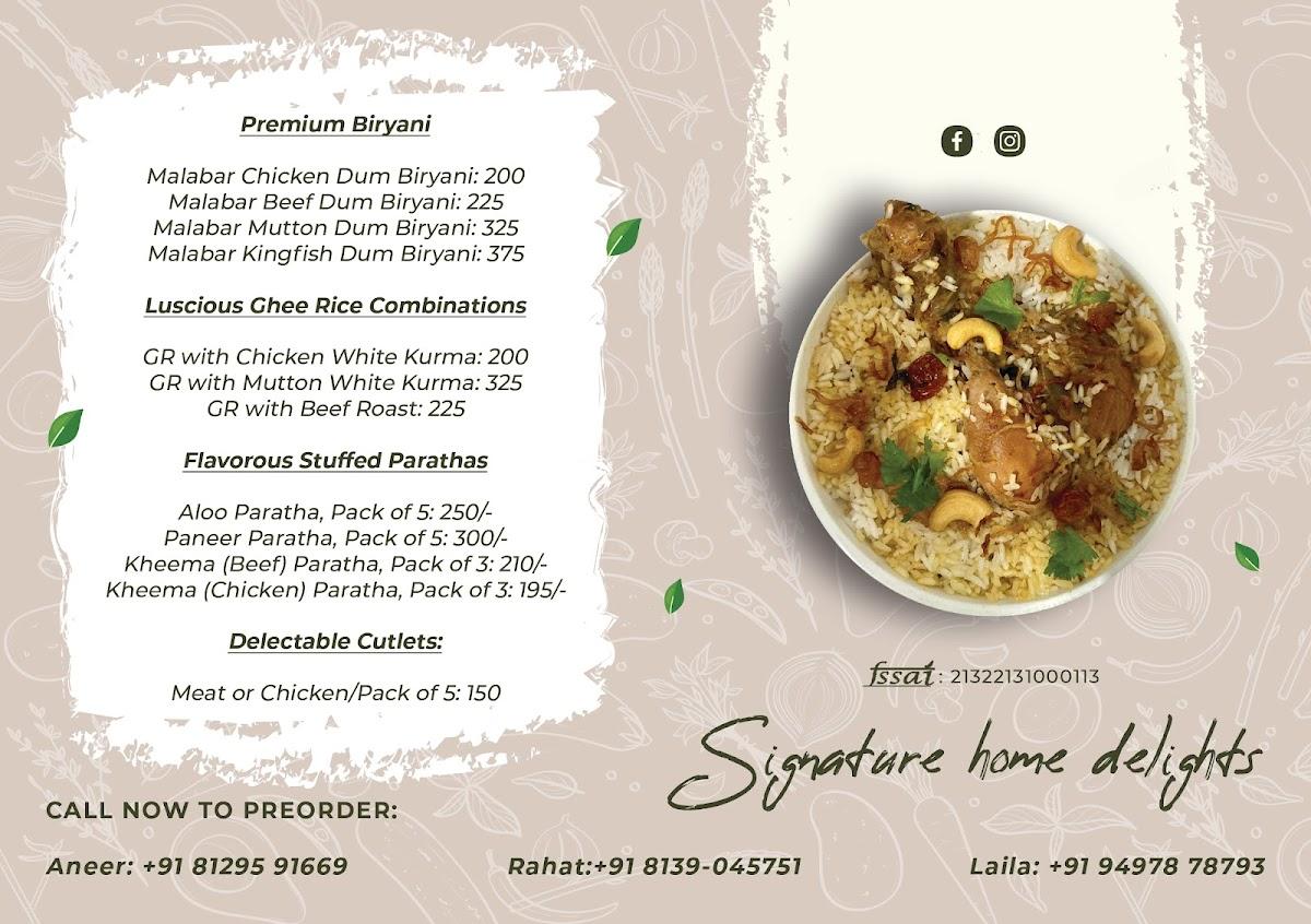 Menu at Kitchen Chemistry, Trivandrum, Thiruvananthapuram
