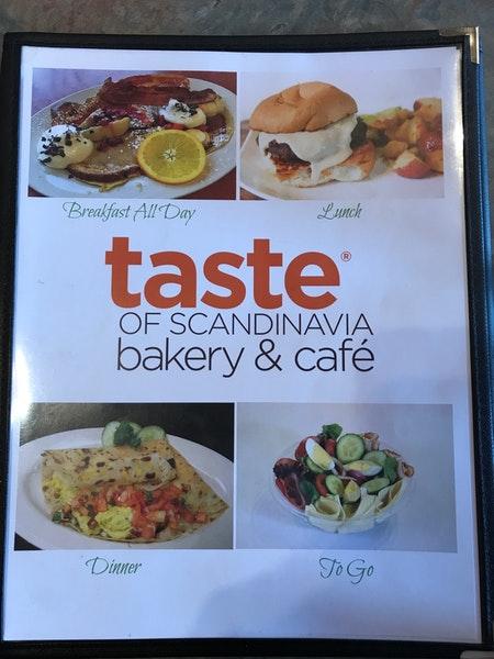 Menu at Taste of Scandinavia Bakery & Cafe, Bloomington
