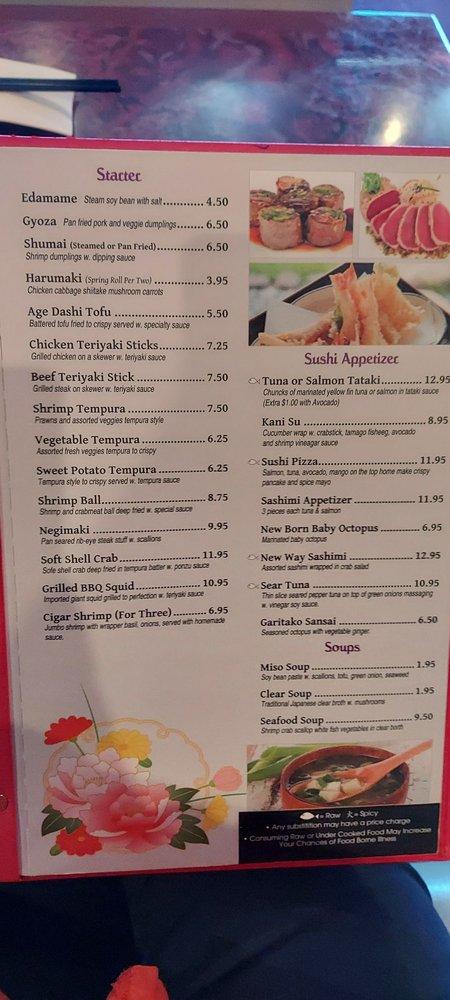 Menu at Volcano Sushi Bar, Virginia Beach, N Great Neck Rd