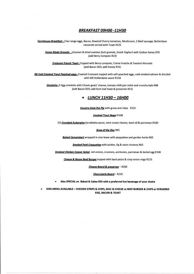 Menu at Zesty Lemon Stanford restaurant, Stanford
