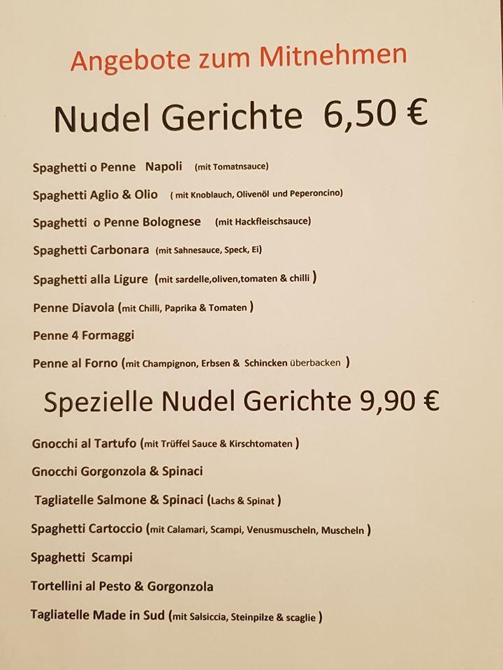 Menu au Bella Ischia pizzeria, Gröbenzell
