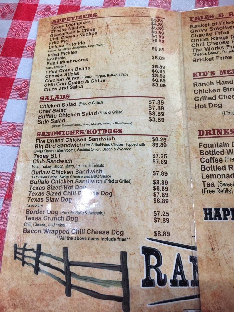 Menu at RUSTIC RANCH RESTAURANT, Weslaco