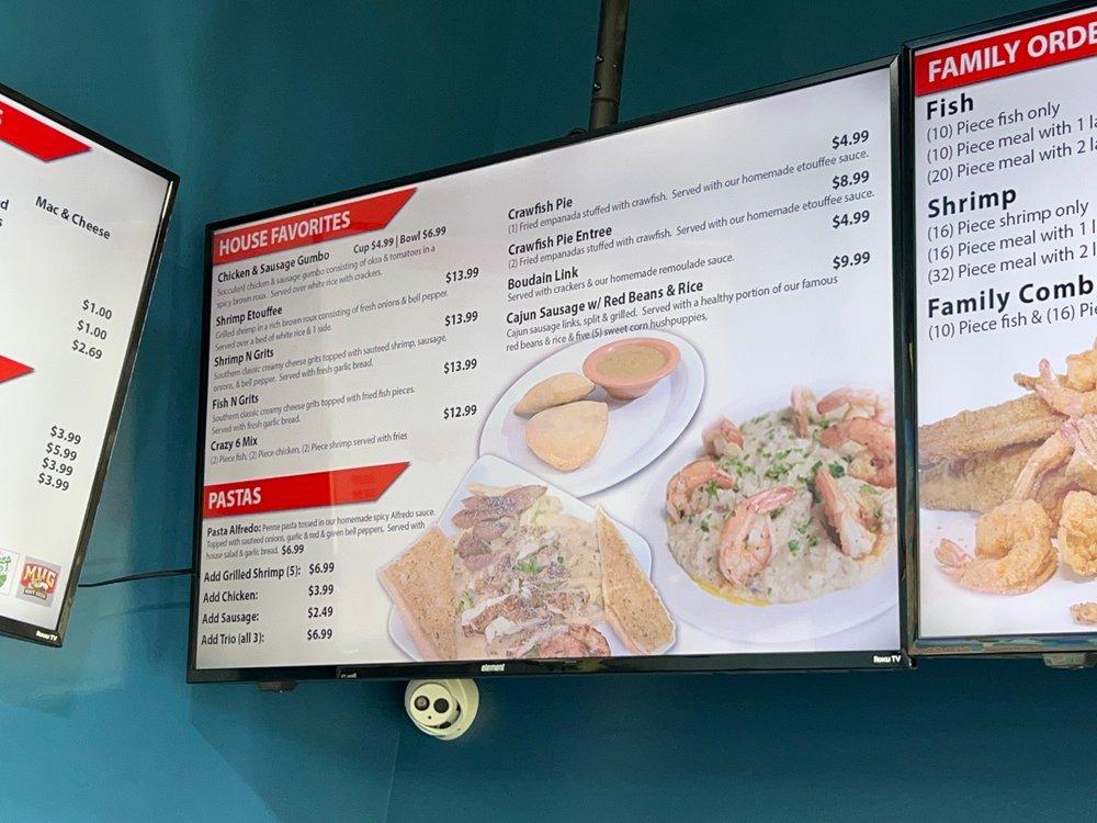 Menu at Catfish station restaurant, Katy