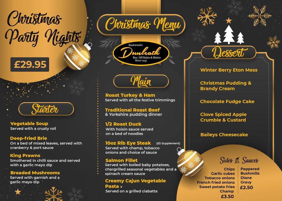 Menu at Dunleath Bistro pub & bar, Cookstown