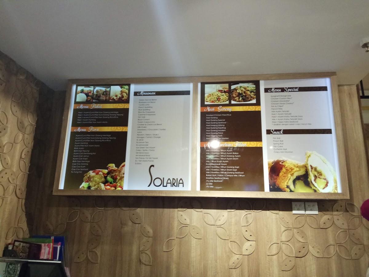 Menu at Solaria - Level 21 Mall restaurant, Denpasar, Level 21 Mall
