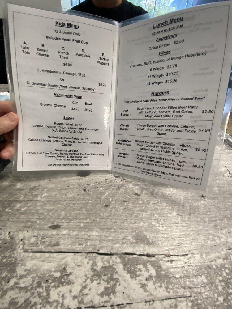 Menu at Sur 81 restaurant, Marion, VA-16