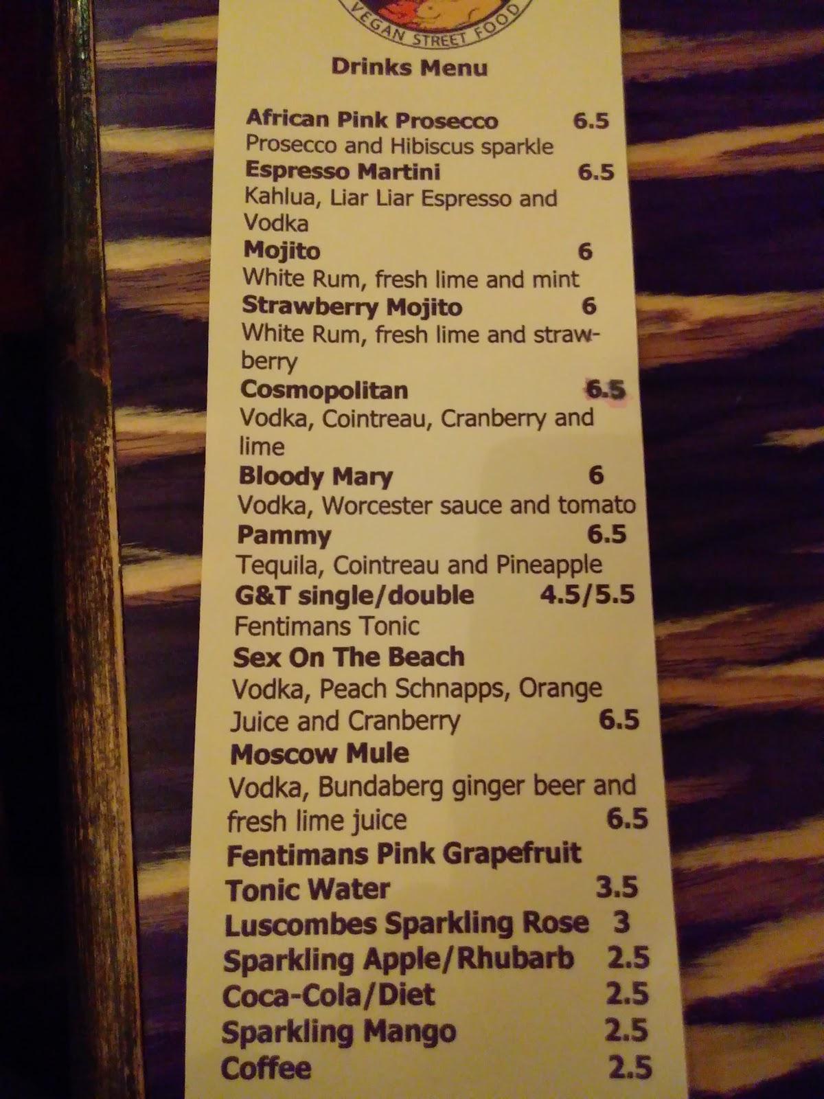 Menu at Fat Rabbit restaurant, Oswestry