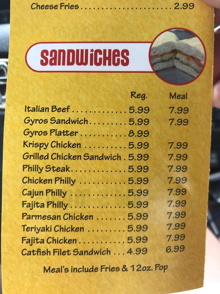Menu at Moe's Fish Chicken & Grill restaurant, Zion