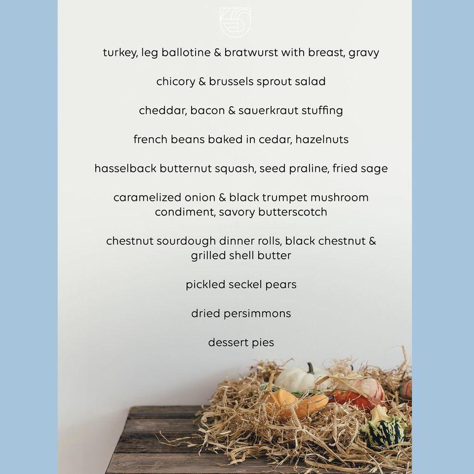 Menu at Birdsong restaurant, San Francisco