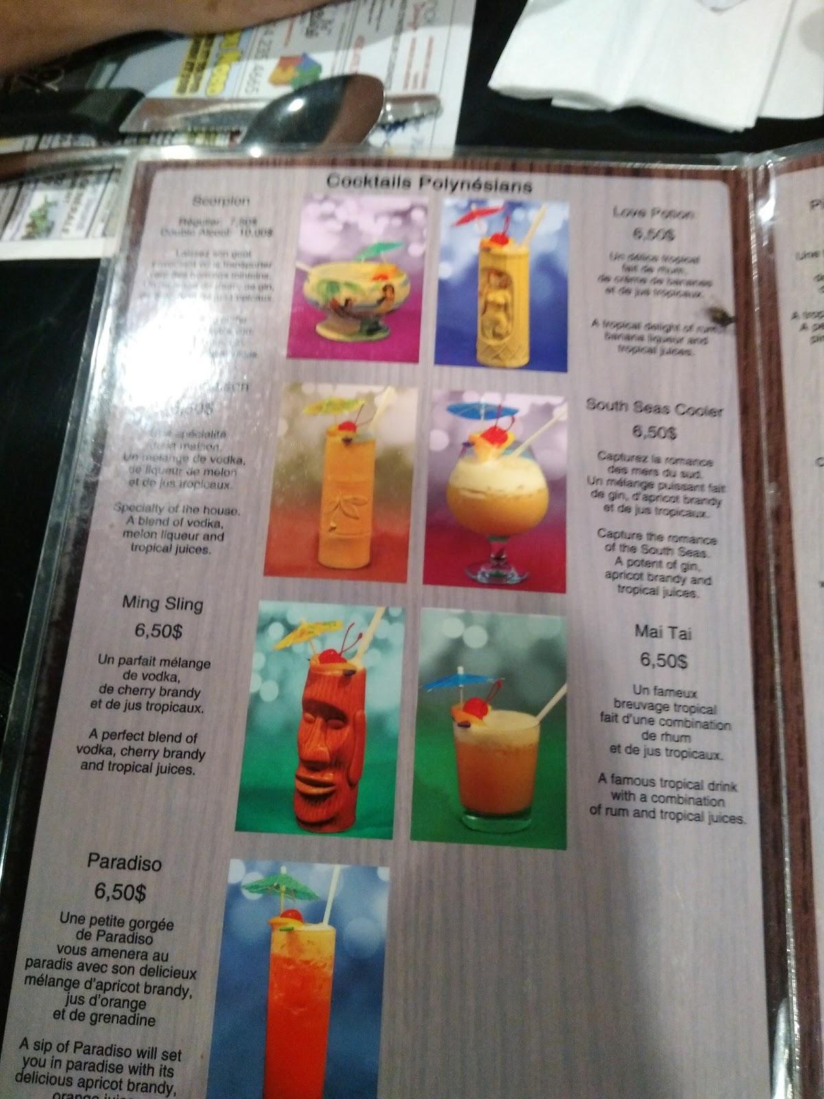 Menu au Buffet Chinois Ming Wah restaurant, Saint-Jérôme