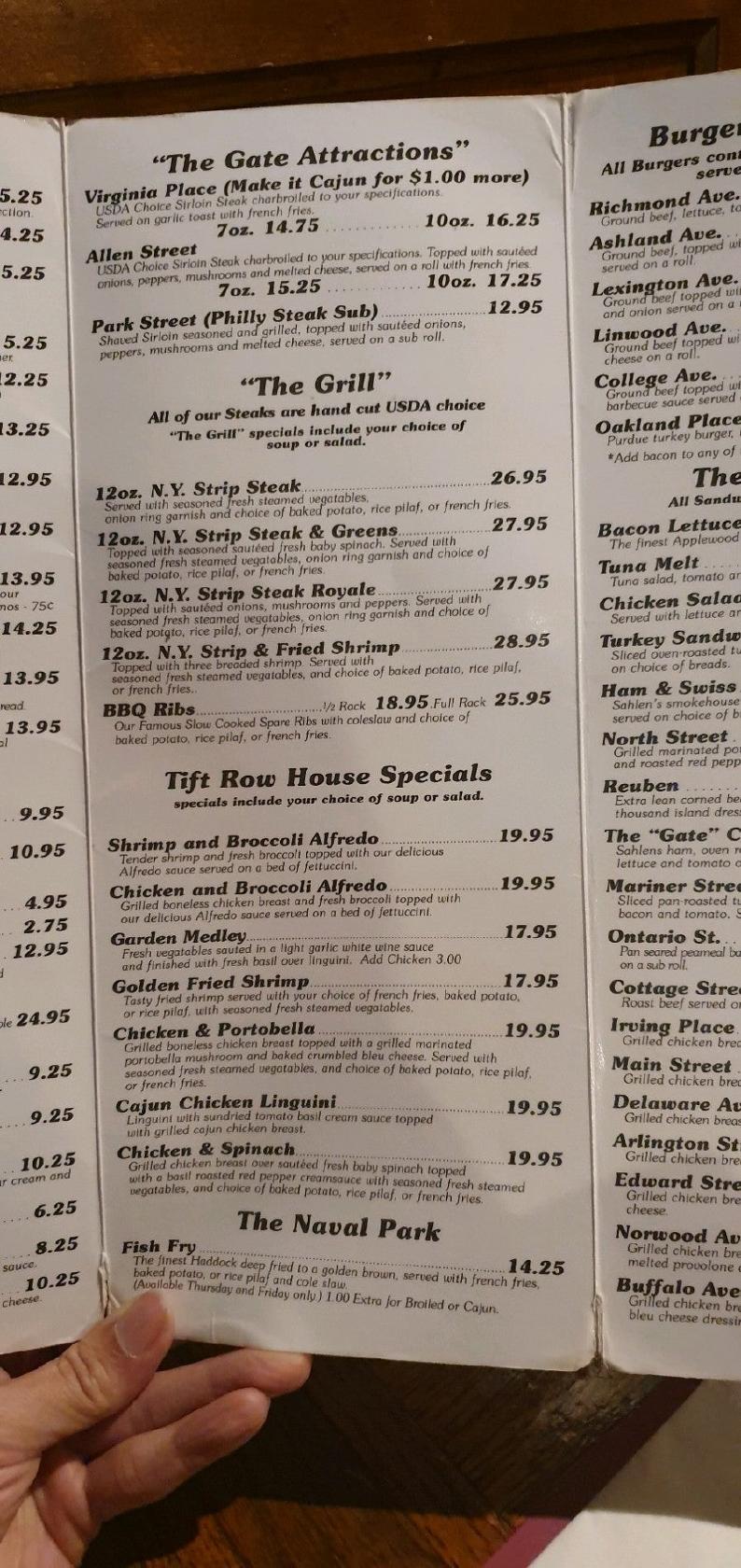 Menu at Gabriel's Gate pub & bar, Buffalo
