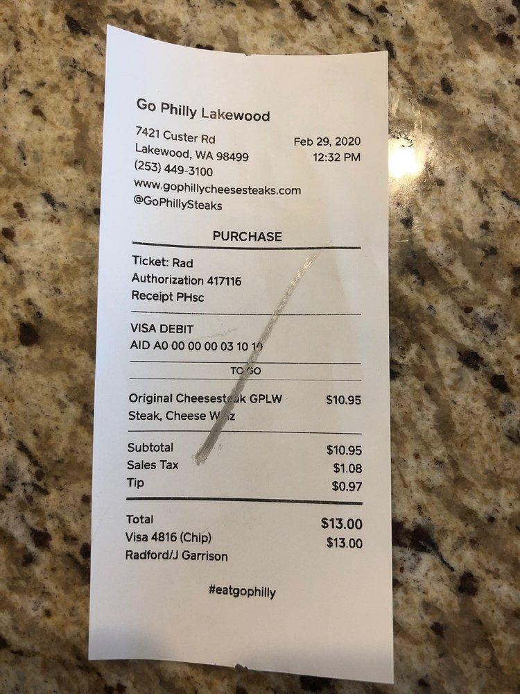Menu at Go Philly Cheesesteaks & Wings--Lakewood restaurant, Lakewood