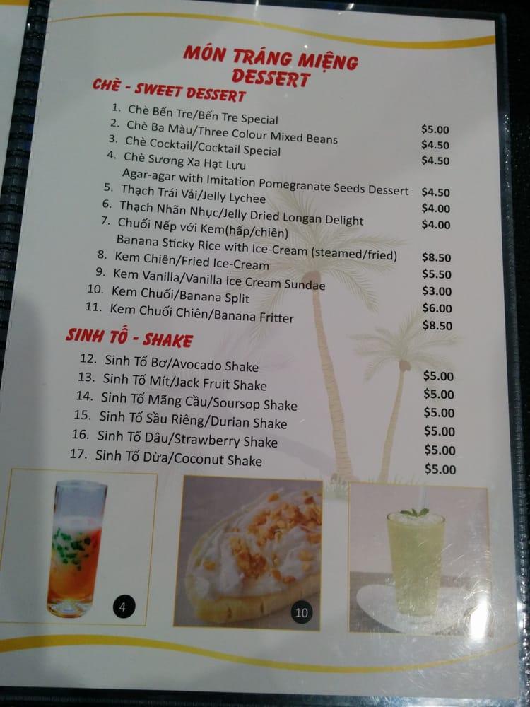 Menu at Hủ Tiếu Mì BẾN TRE restaurant, Morley