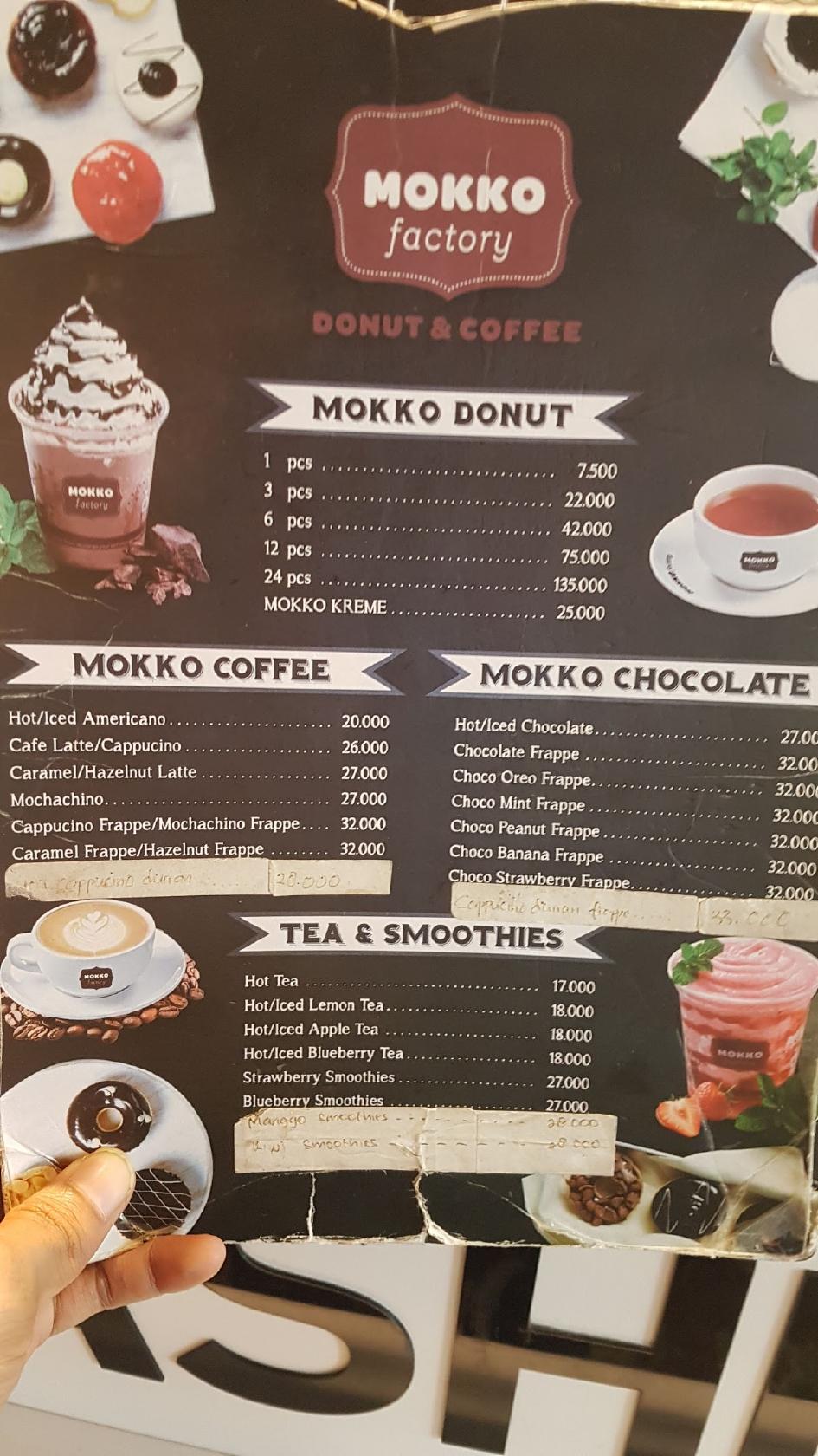 Menu at Mokko Donut & Coffee - Transmart cafe, Sidoarjo