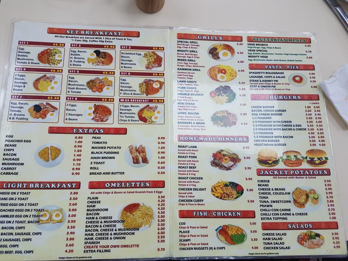 Menu at The Crown Coffee House, Morden