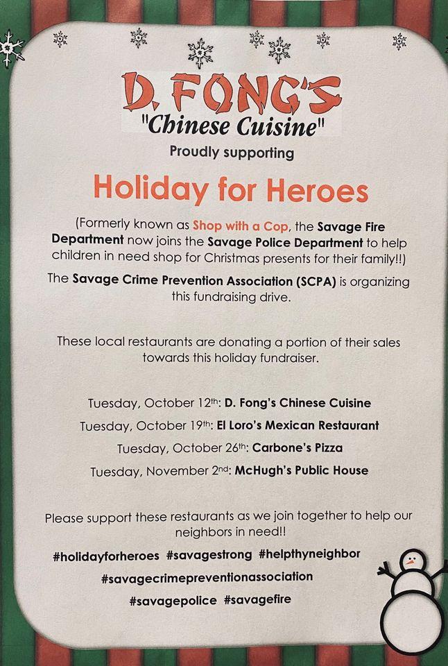 Menu at D. Fong's Chinese Cuisine David Fong's Savage restaurant, Savage