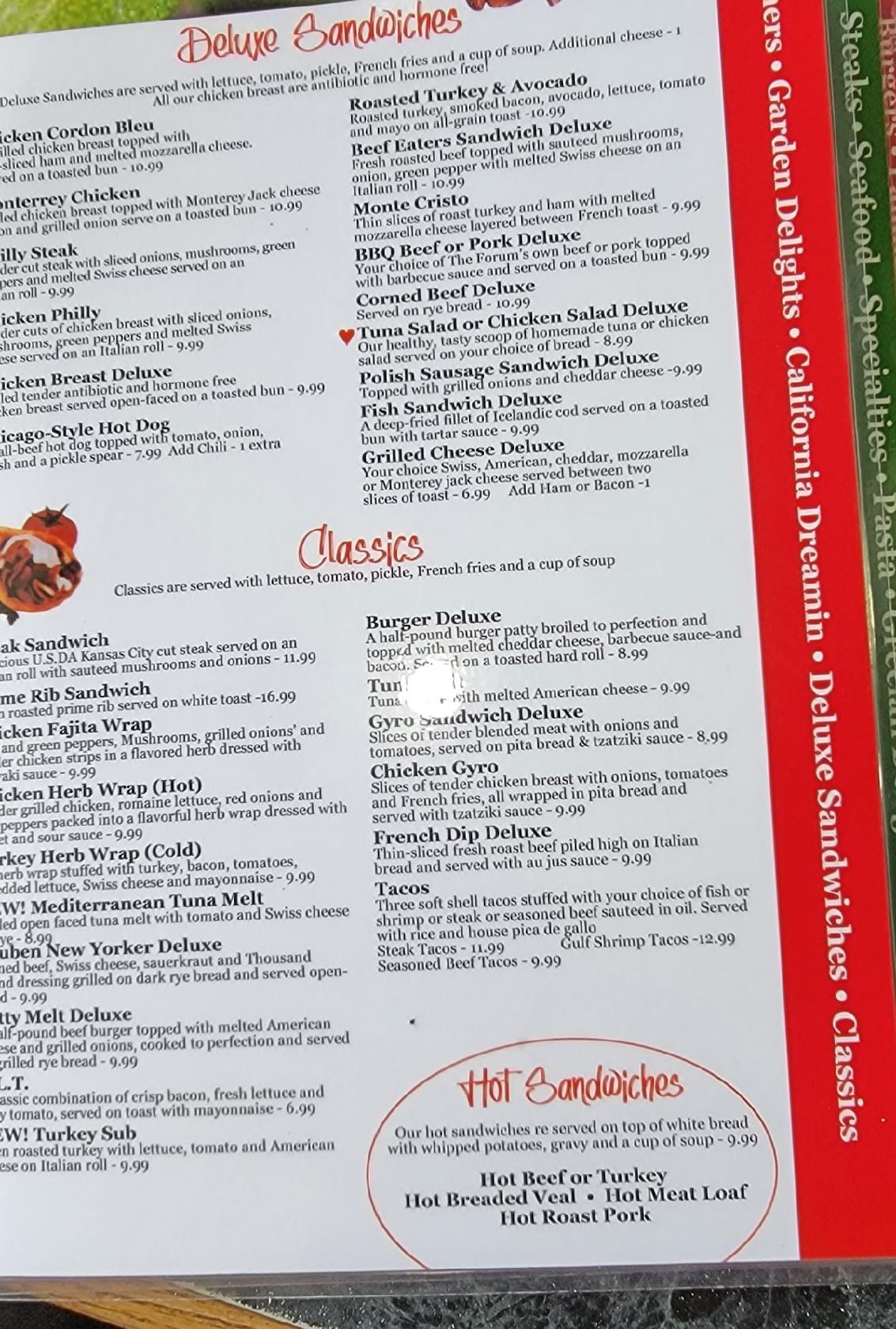 Menu at 84th Classic Cafe, West Allis