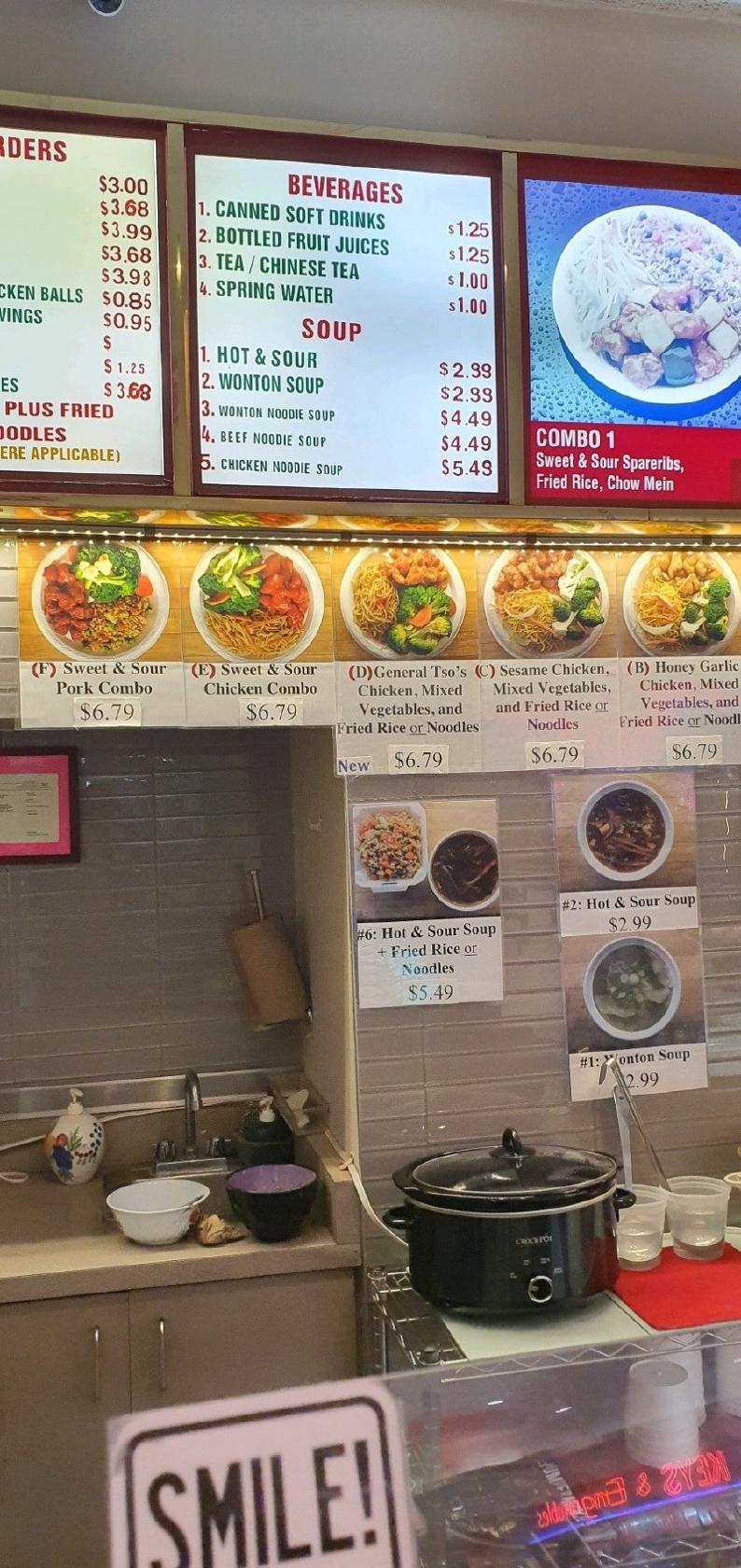 Menu at Ming Wok restaurant, Mississauga