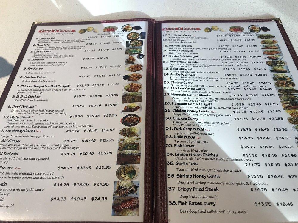 Menu at Saito & Pho III restaurant, Mililani