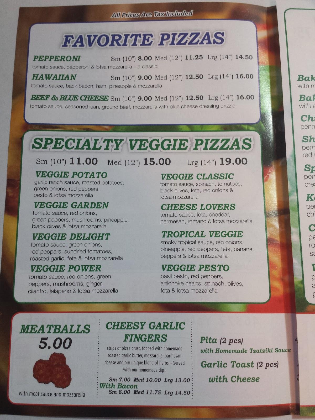 Menu at Best Bite Pizza Ltd restaurant, Chilliwack