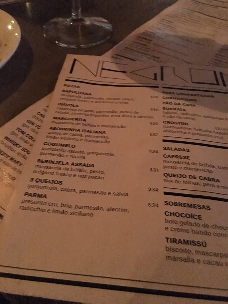 Menu em Negroni pub & Bar, São Paulo