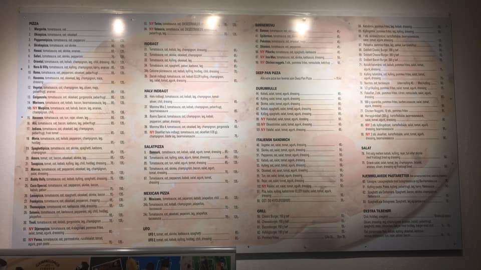 Menu at Coco Restaurant, Thyholm