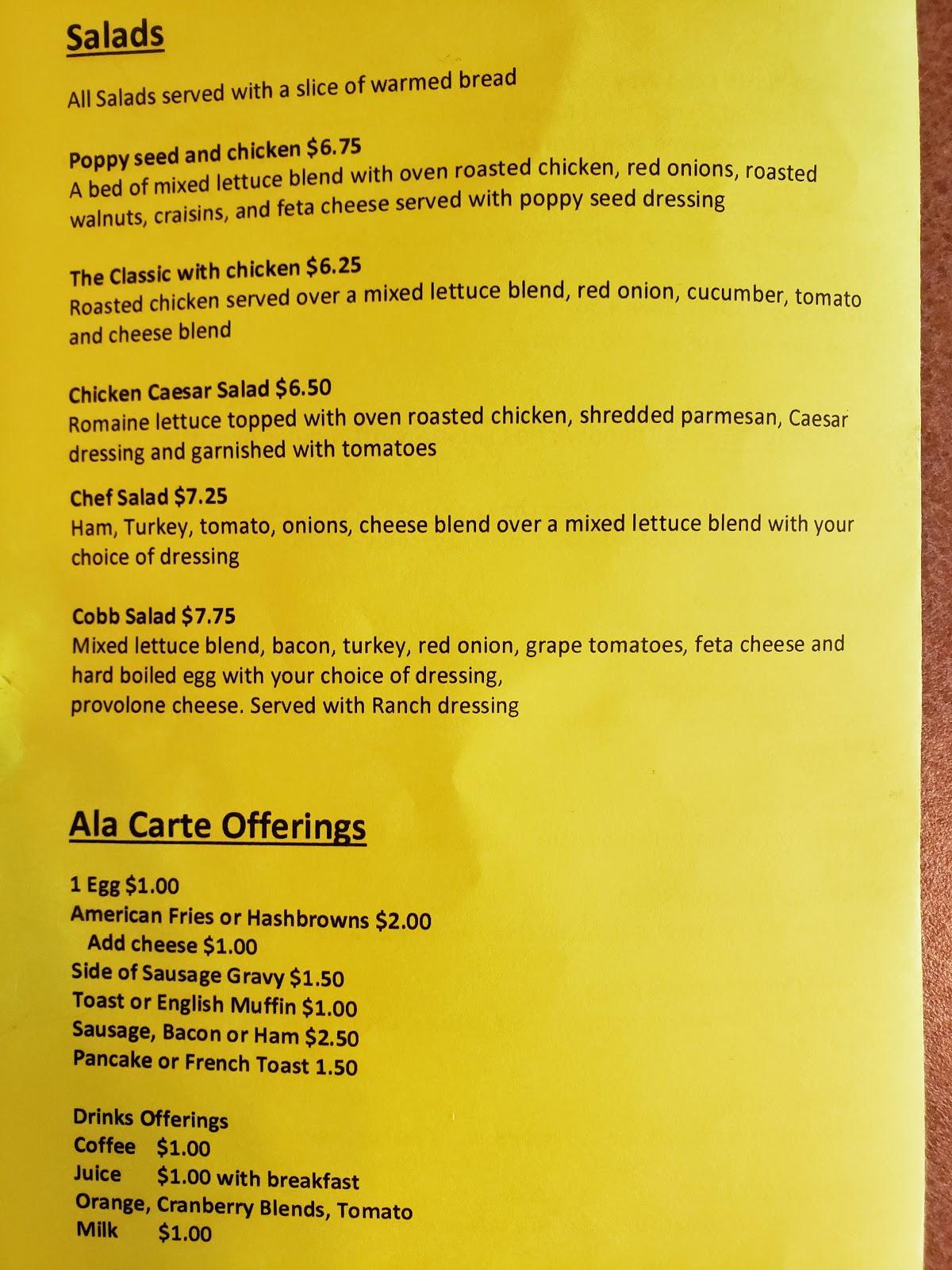 Menu at Overflow Tavern & Eatery restaurant, USA
