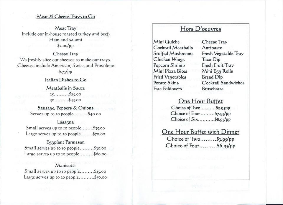 Menu at Winner's Circle pub & bar, Fonda