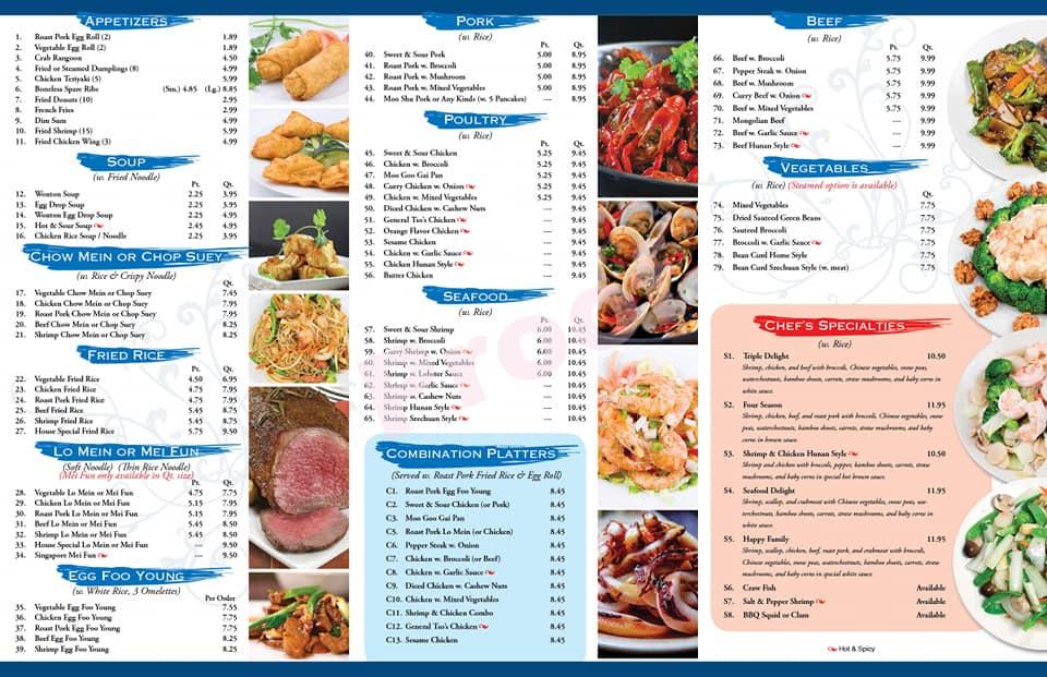 Menu at East Garden Buffet restaurant, Grand Rapids