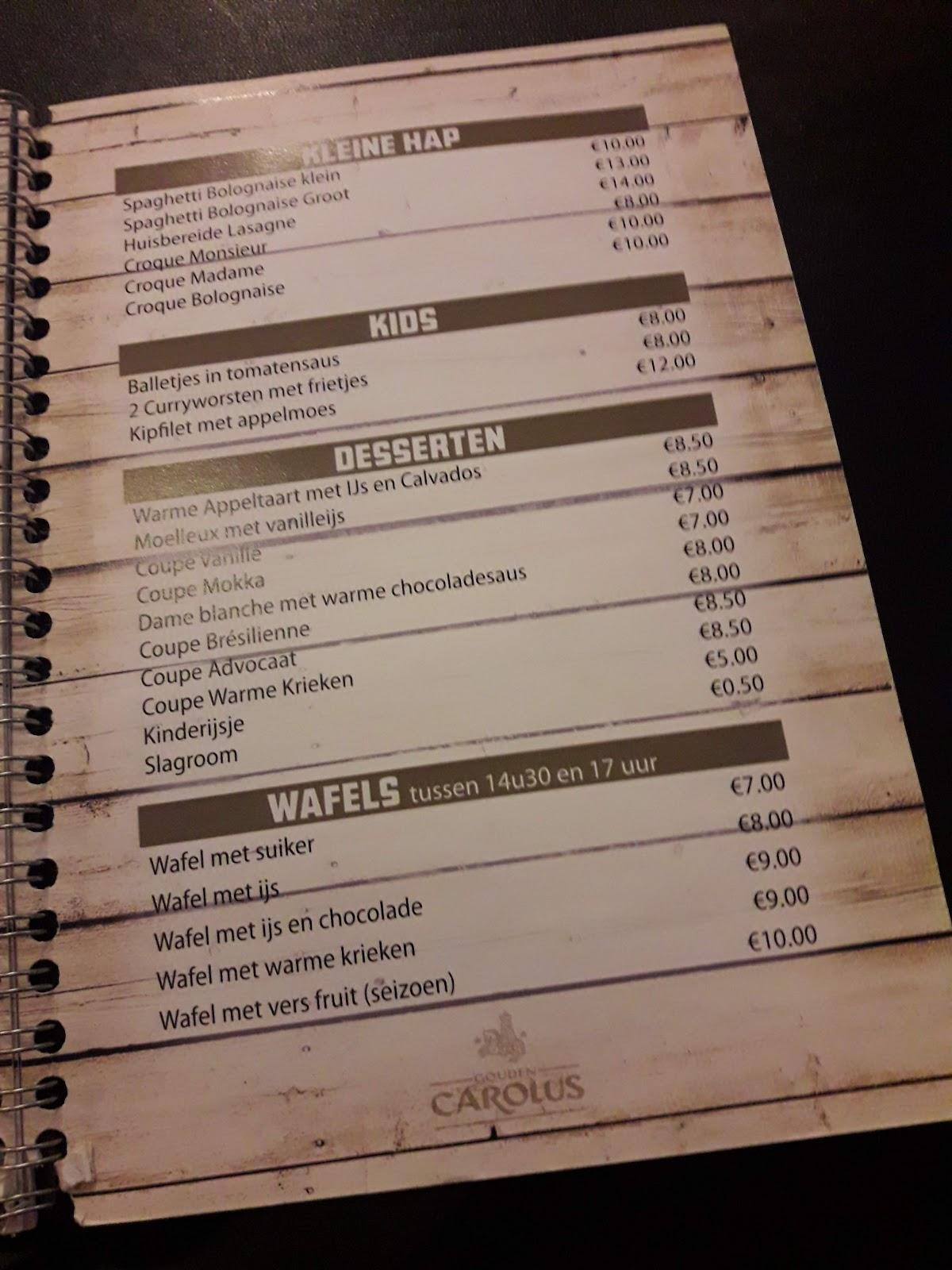 Speisekarte von Eetcafé De Grens, Londerzeel
